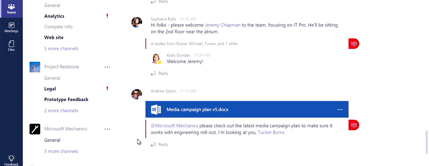 Microsoft Teams Debuts for Office 365 Users as Workplace Collaboration ...